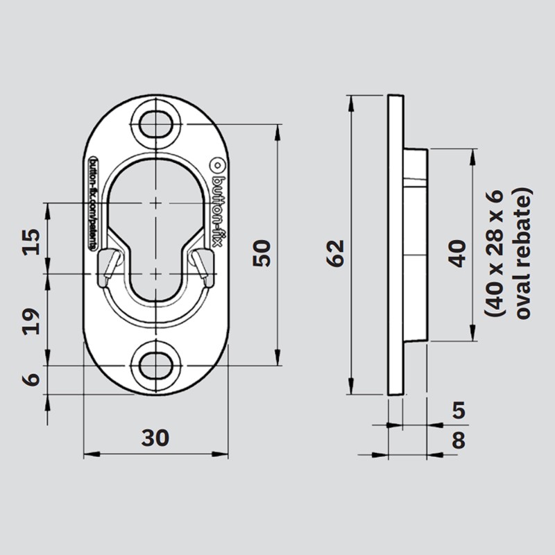 Sistem de prindere Button-Fix Type 1 Metal | DESIGNFRIENDS