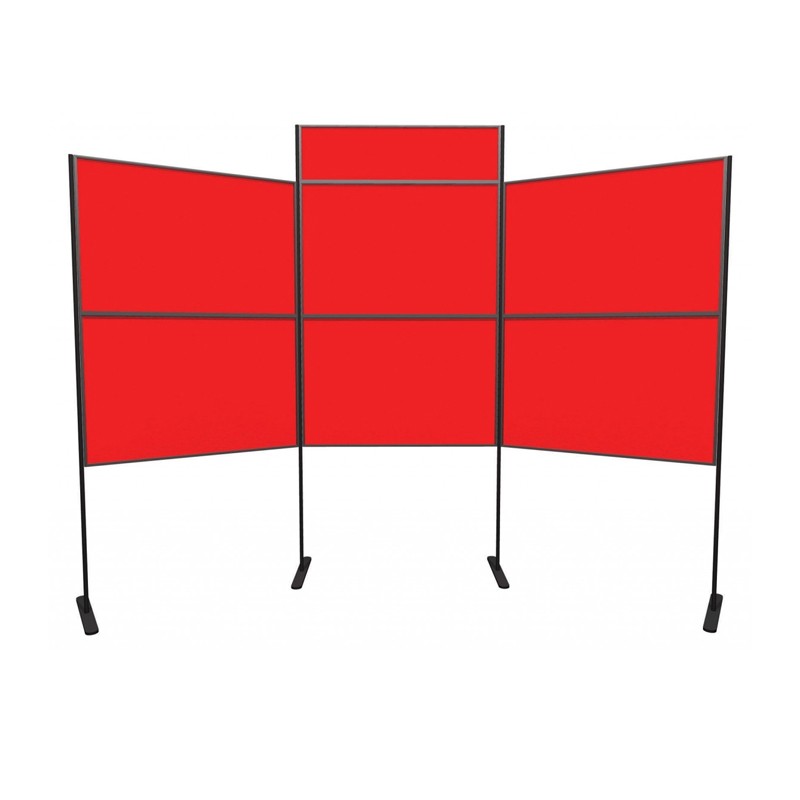 Paravan expunere pliabil, 6 panouri, cu header si stalpi sustinere ...